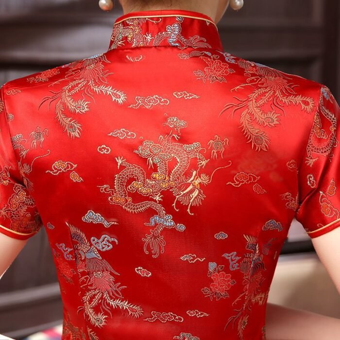 Chinese Style Retro Plus Size Cheongsam Dragon Phoenix Qipao - Qipao ...