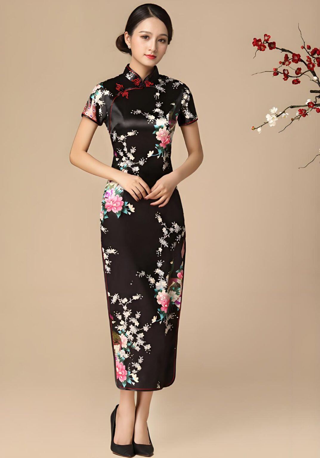 Chinese Style Retro Plus Size Cheongsam Dragon Phoenix Qipao - Qipao ...