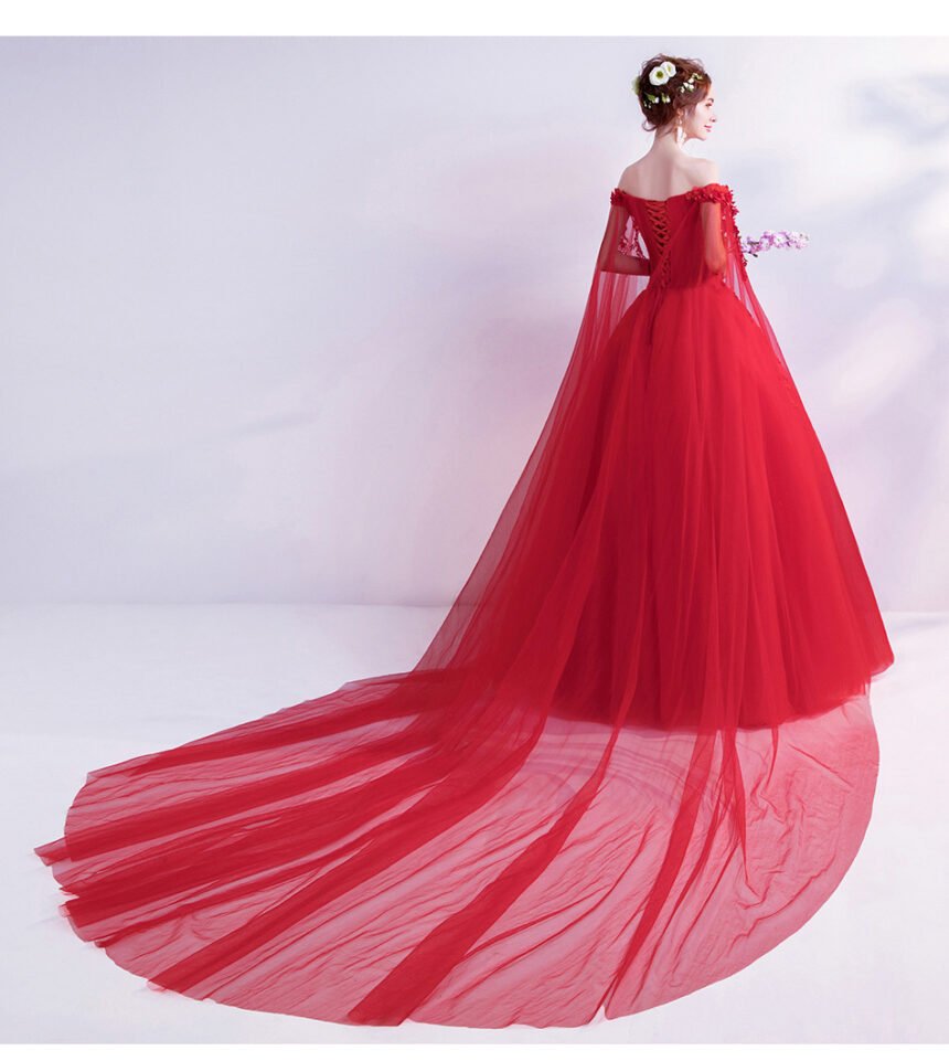 Red Wedding Cheongsam Etiquette Long Dresses - Qipao Cheongsam Dresses ...