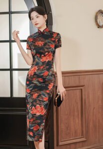 Black Sleeveless Backless Cheongsam Modern Qipao - Qipao Cheongsam ...