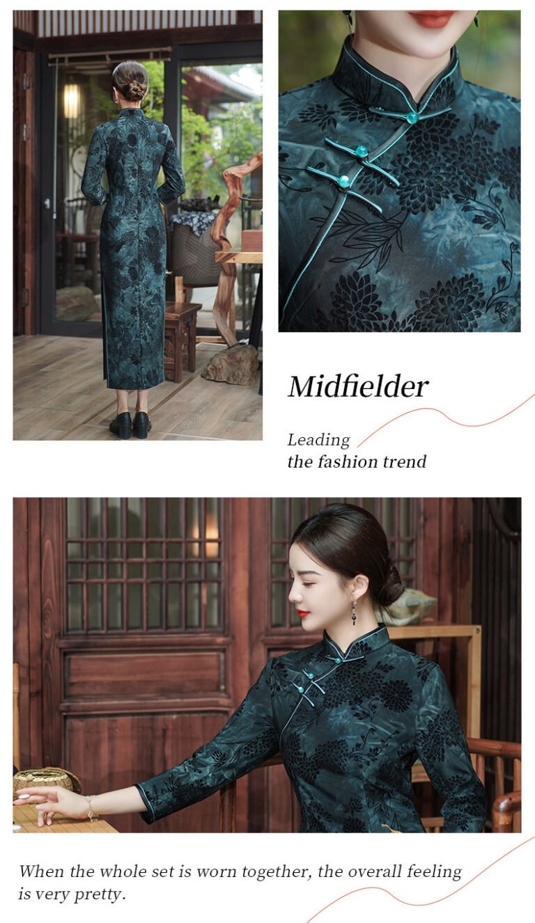 Velvet Cheongsam Chinese Qipao Dresses - Qipao Cheongsam Dresses ...