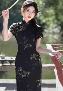 Black Sleeveless Backless Cheongsam Modern Qipao - Qipao Cheongsam ...